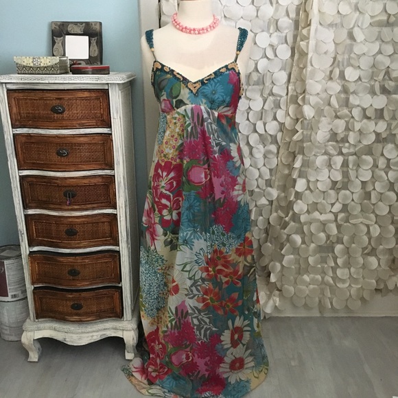 Ark & Co | Dresses | Ark Co Colorful Beaded Maxi Dress | Poshmark